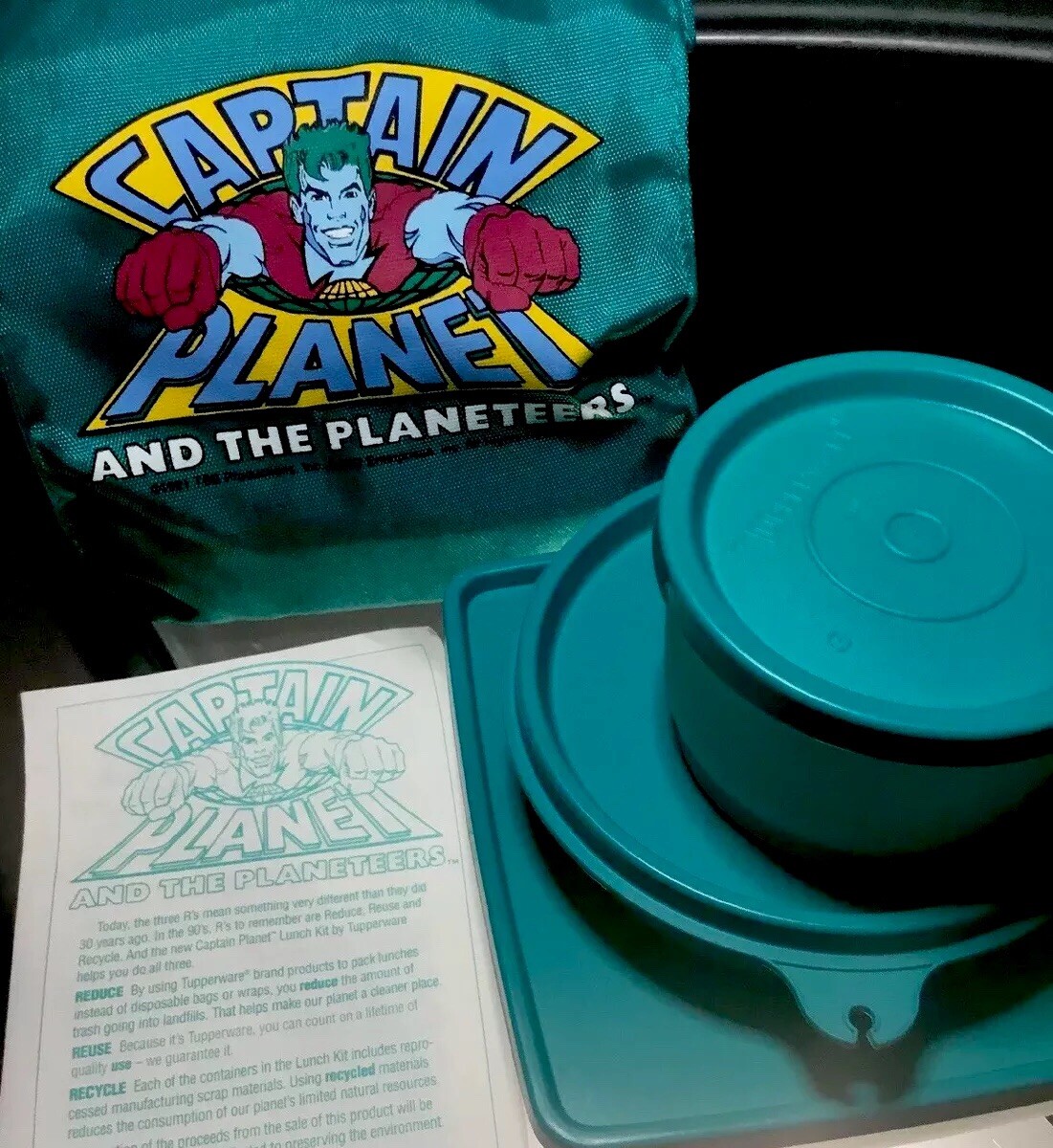 TUPPERWARE CAPTAIN PLANET KIDS REUSABLE LUNCH KIT SET - NEW!! | eBay