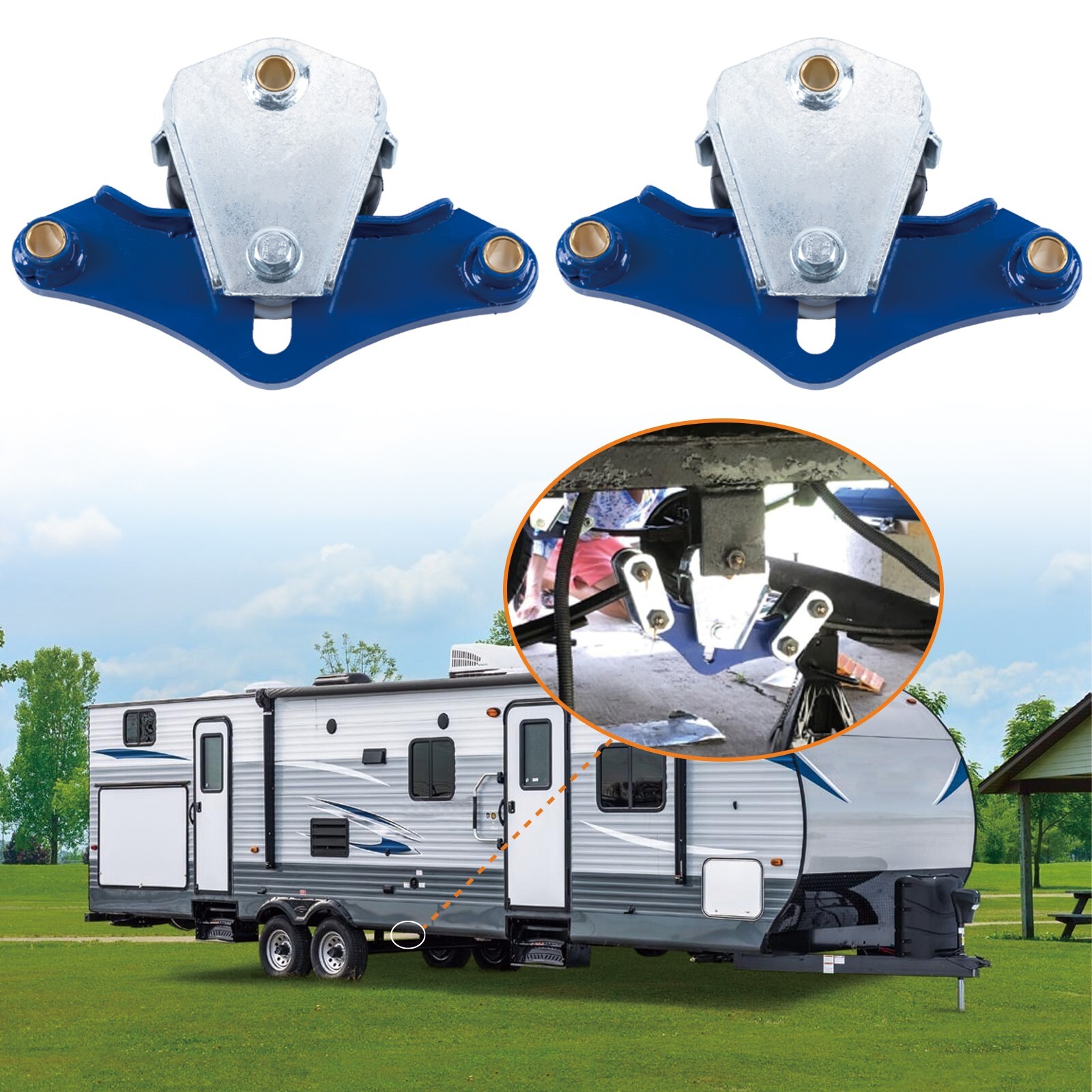 Suspension System Equalizers Fits 35" Wheel Base Tandem Axle RV Travel ...