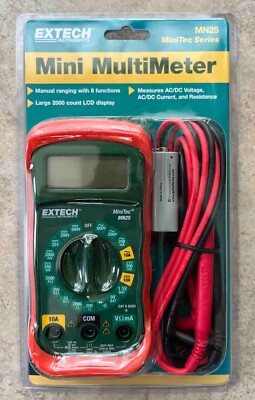 New EXTECH MiniTec Multimeter w/ Leads Battery Holster - MN25 | eBay