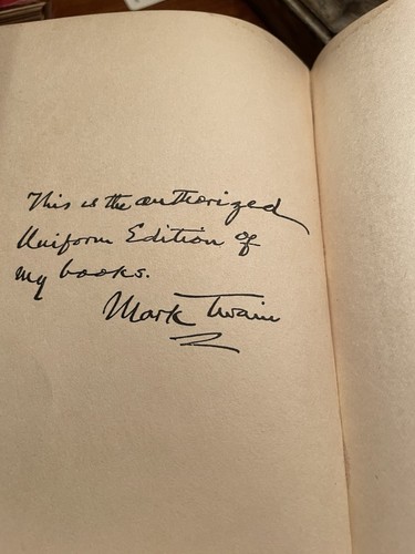 Signed Mark Twain Vol 5 Writings Of Mark Twain, Signature Is Not ...