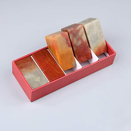 5 PCS/Set Chinese Name Chop Blank Stone Seal DIY Stamp for Painting ...