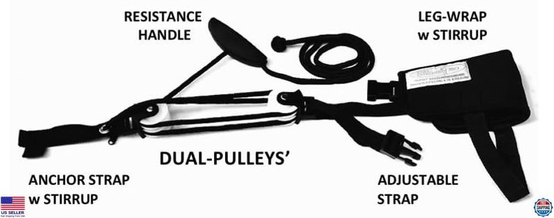 Dual Knee Pulley Exerciser for Rehab - Post Surgery Therapy, Flexion ...