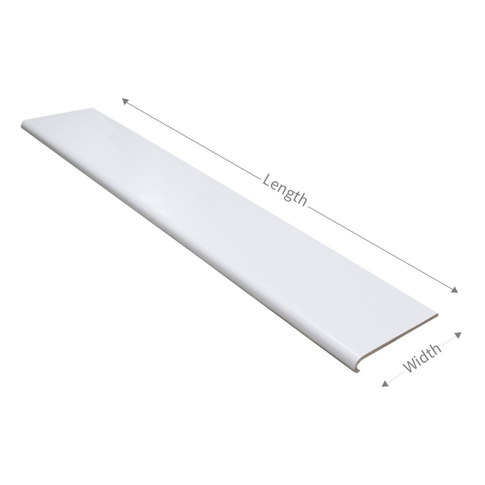 uPVC Window Bullnose Cill Capping Board Cover Internal Plastic PVC Sill ...