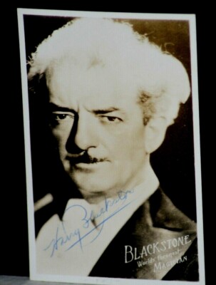 RARE! Harry Blackstone Sr. Signed Real Photo Post Card, 3.5" x 5.5 ...