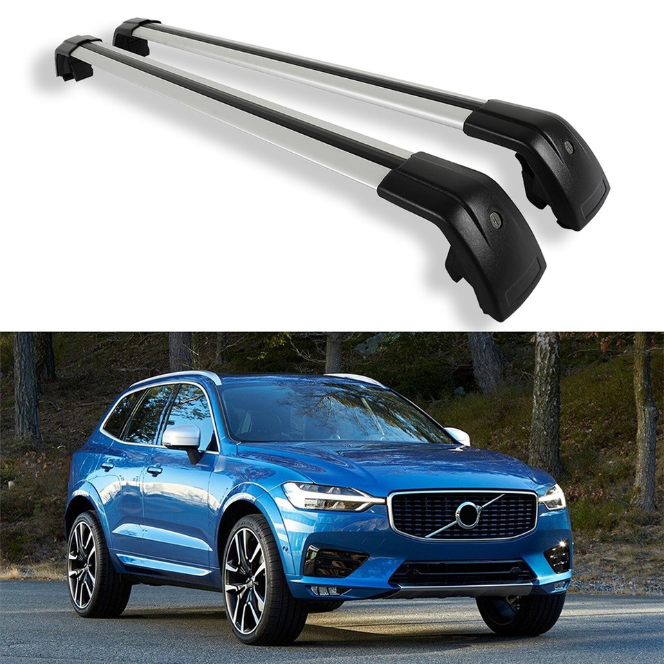 Cross Bar For 2014-2018 Volvo XC60 Aluminum Sport Roof Rack Set Luggage ...