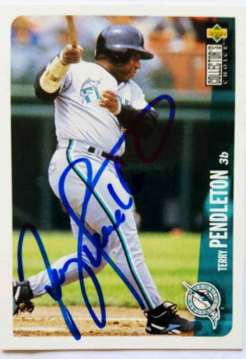 Terry Pendleton Autograph Rare Florida Marlins | eBay