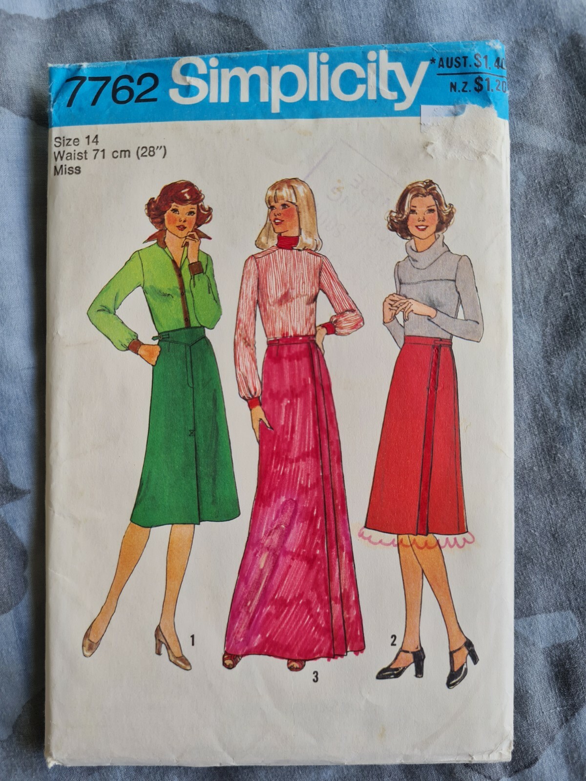 1970s A Line Skirt Midi Maxi Side Seam Basque Simplicity 7762 Sewing ...