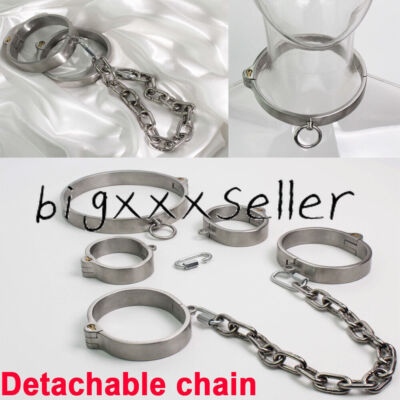 Heavy Duty Stainless Steel Bandage Shackles Neck Collar Hand Cuff Ankle ...