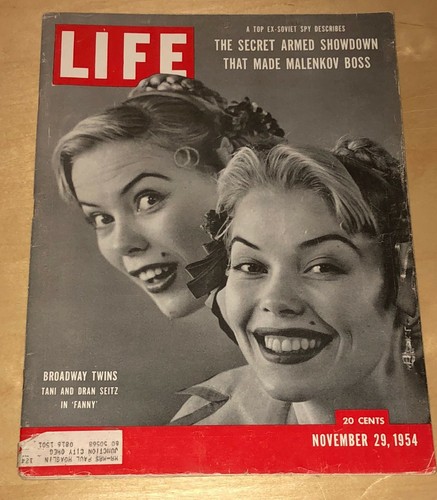 Life Magazine 1954 November 29 Nov Broadway Twins Tani And Dran Seitz ...