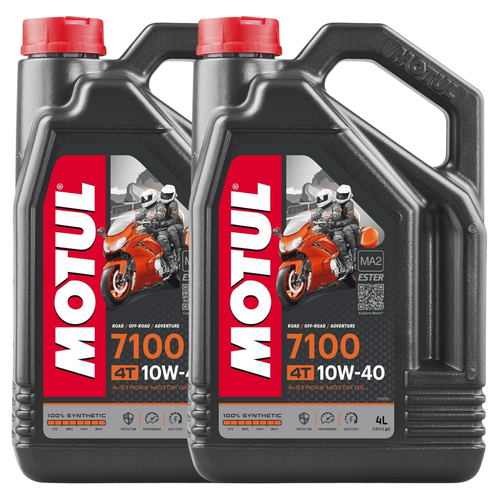 Motul 7100 4T 10W40 100% Synthetic Motorcycle Engine Oil 104092 4L 2 Pack | eBay