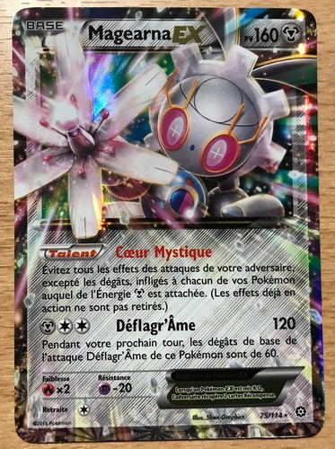 CARTE POKEMON RARE NEUVE MAGEARNA EX 180 PV 75/114 PA V NI GX | eBay