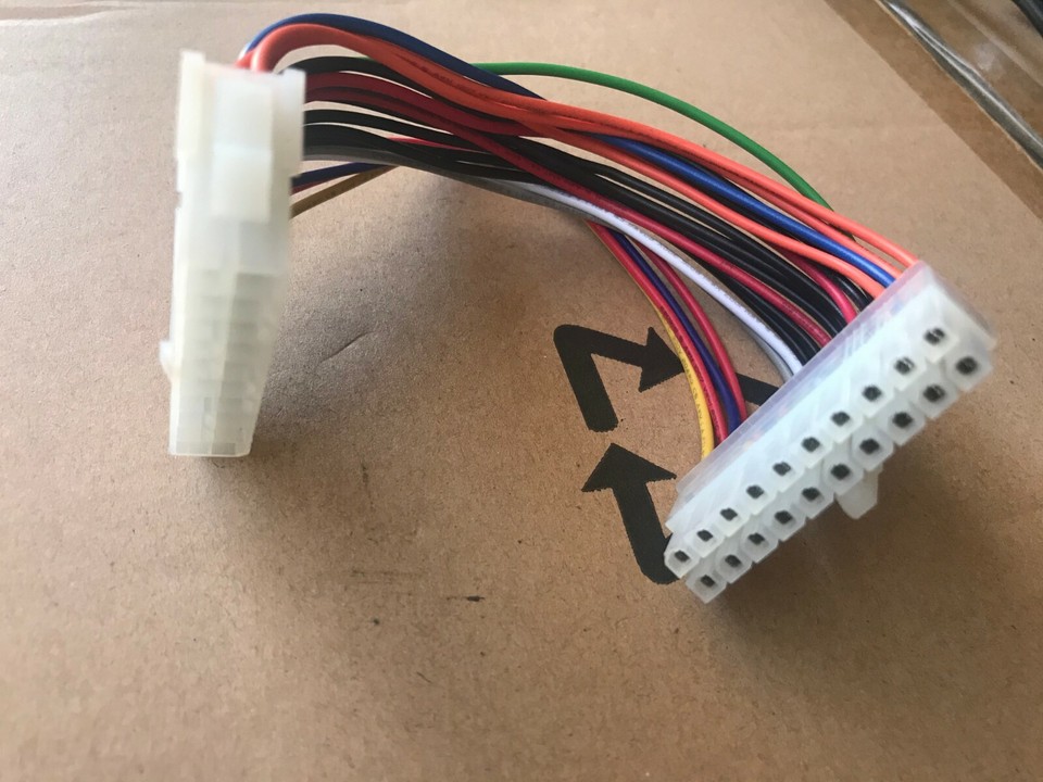 ATX 20 Pin female to 20 Pin male to power supply adapter cable ...