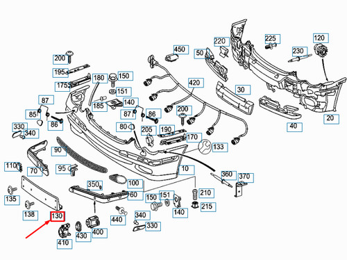 MERCEDES-BENZ C W203 FRONT LICENSE PLATE HOLDER A2038850181 ORIGINAL NO ...