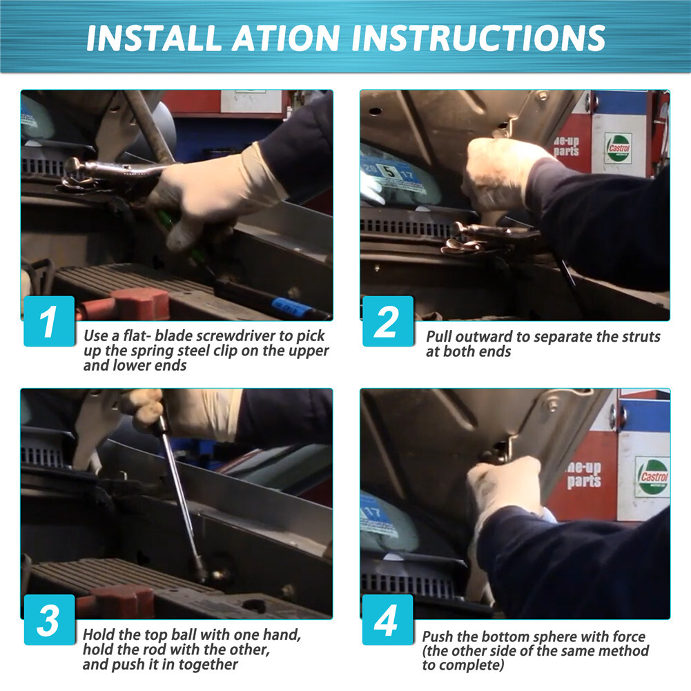 For 16-20 Ford F-150 Lobo Front Hood Lift Support Shock Gas Spring ...