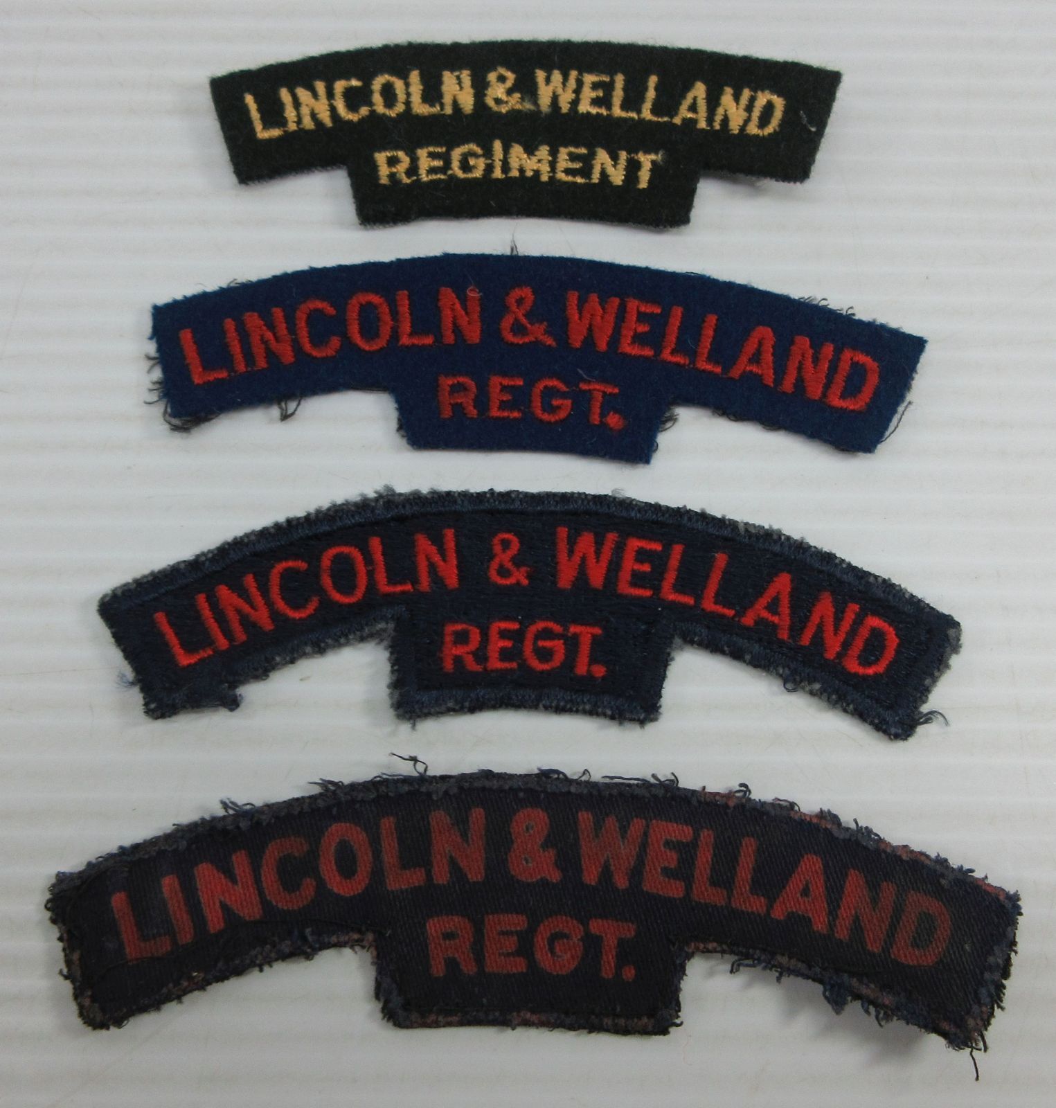 Lincoln & Welland Regiment Cloth Patch Lot of 4 | eBay