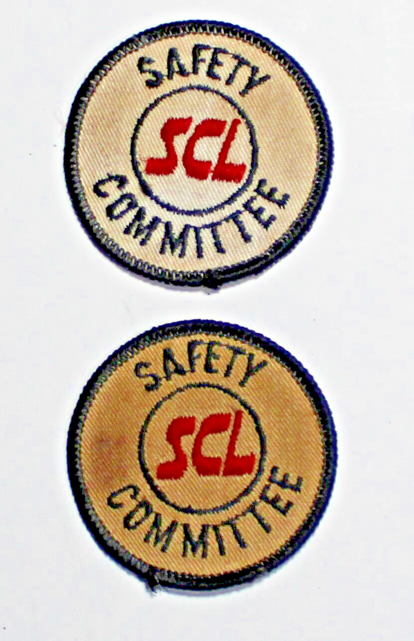 LOT of 2 Vintage SCL SEABOARD COAST LINE RAILROAD Employee Embroidered ...