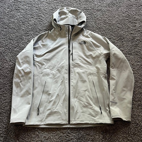 The North Face Apex Flex Gore Tex Full Zip Jacket Grey Soft Shell Mens ...