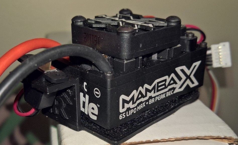 "Flat" ESC Plate for Castle Mamba X ESC w/ "Narrow Side" Power Switch ...