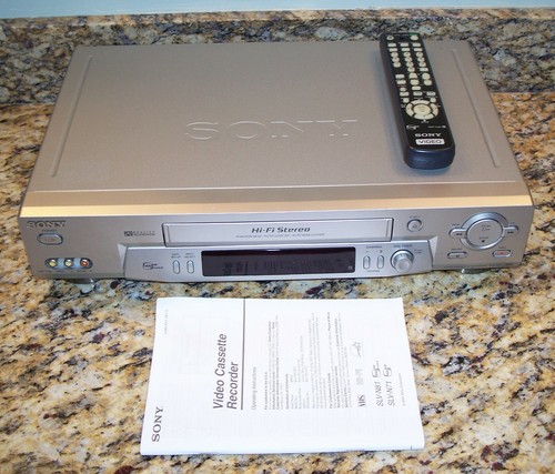 Sony SLV-N81 VHS VCR+ Remote Control & Owners Manual Hi-Fi Stereo 19 ...