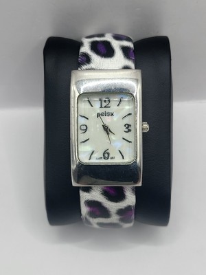 Animal Print Wrist Strap By Pelax(PLX-0016) Quartz Movement Stainless ...
