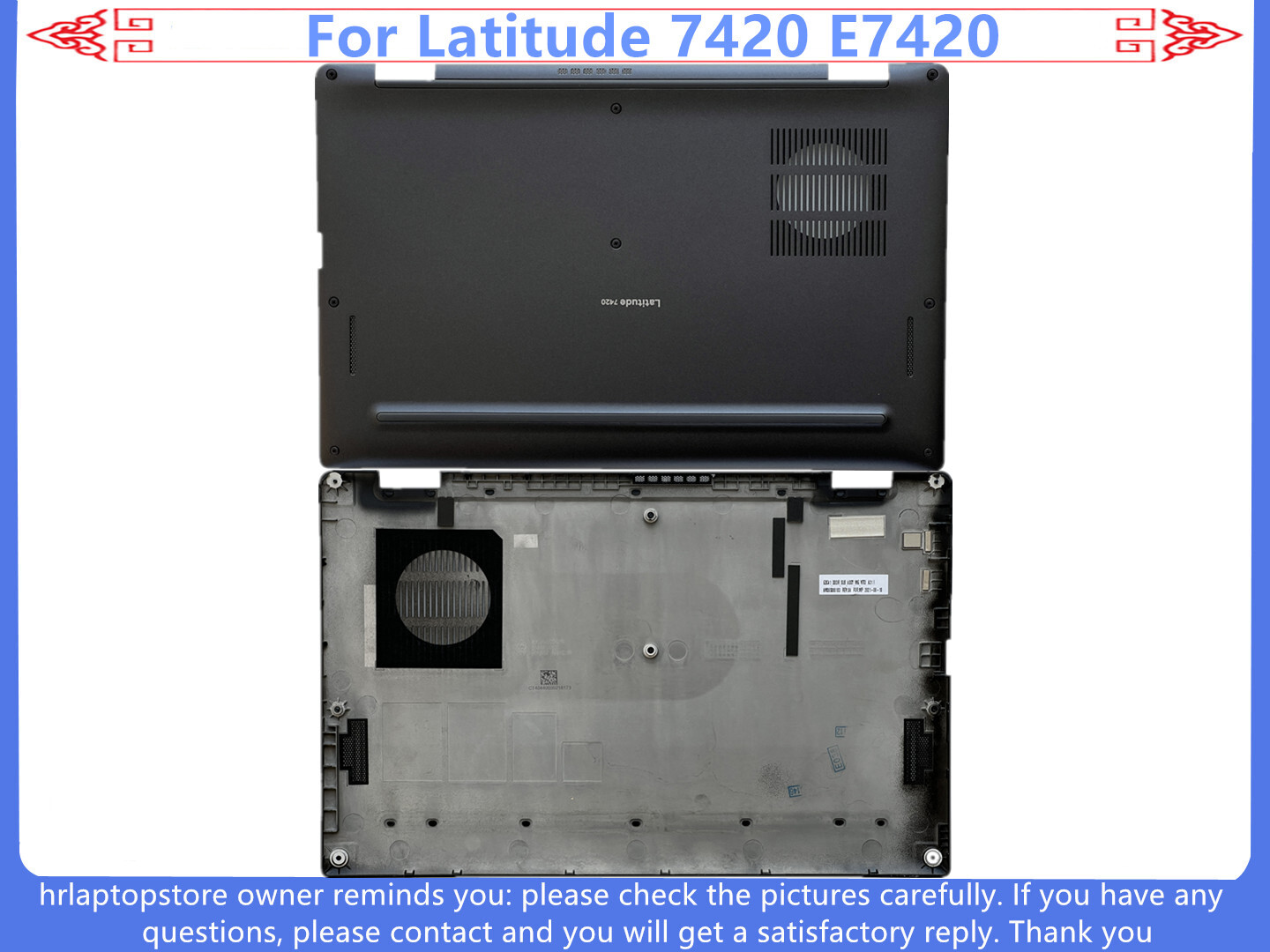 New For Dell Latitude 7420 E7420 Bottom Base Case Low D Cover H4XRY ...