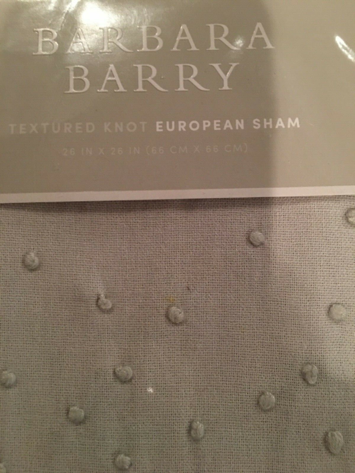 BARBARA BARRY 2pc TEXTURED KNOT EURO SHAM MINT NIB | eBay