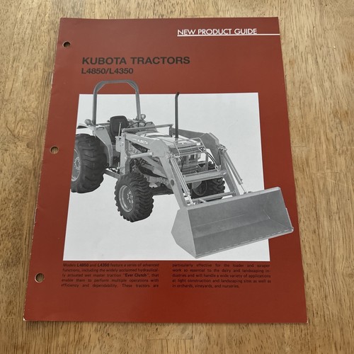 Vintage Kubota L4850/L4350 Tractors New Product Guide | eBay