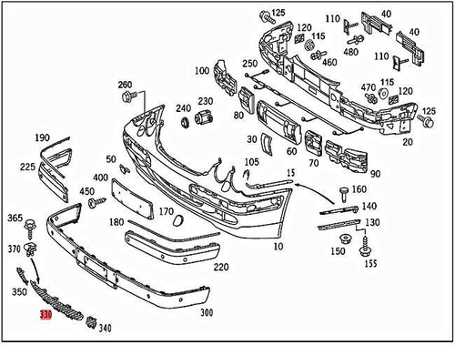 Genuine MERCEDES S210 W210 Sedan Wagon Central Grille 2108850053 | eBay
