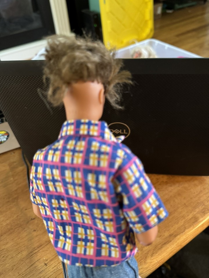 Vintage 1994 Shaving Fun Ken Barbie Doll Mattel With Real Hair And ...