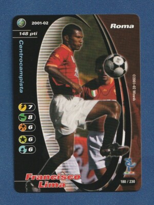 FRANCISCO LIMA 2001-02 Wizards Football Champions Game Card #180 Roma ...