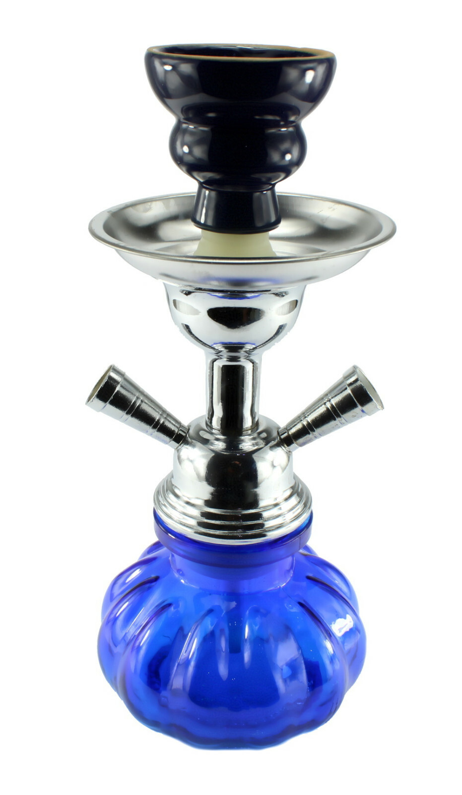 Budawi® - Shisha klein 2 Schlauch H:25cm in blau inkl. Kohlenzange Mini ...