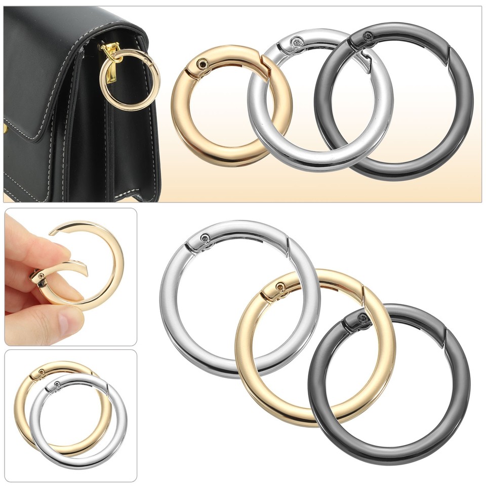 4Pcs 41mm Flat Trigger Spring O Rings Clasp Clip Snap Spring Keyrings ...