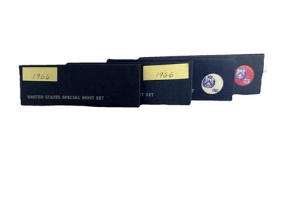 1966 1967 Special Mint Set SMS 10 Coin Lot Boxes Silver 2 US Mint Sets ...