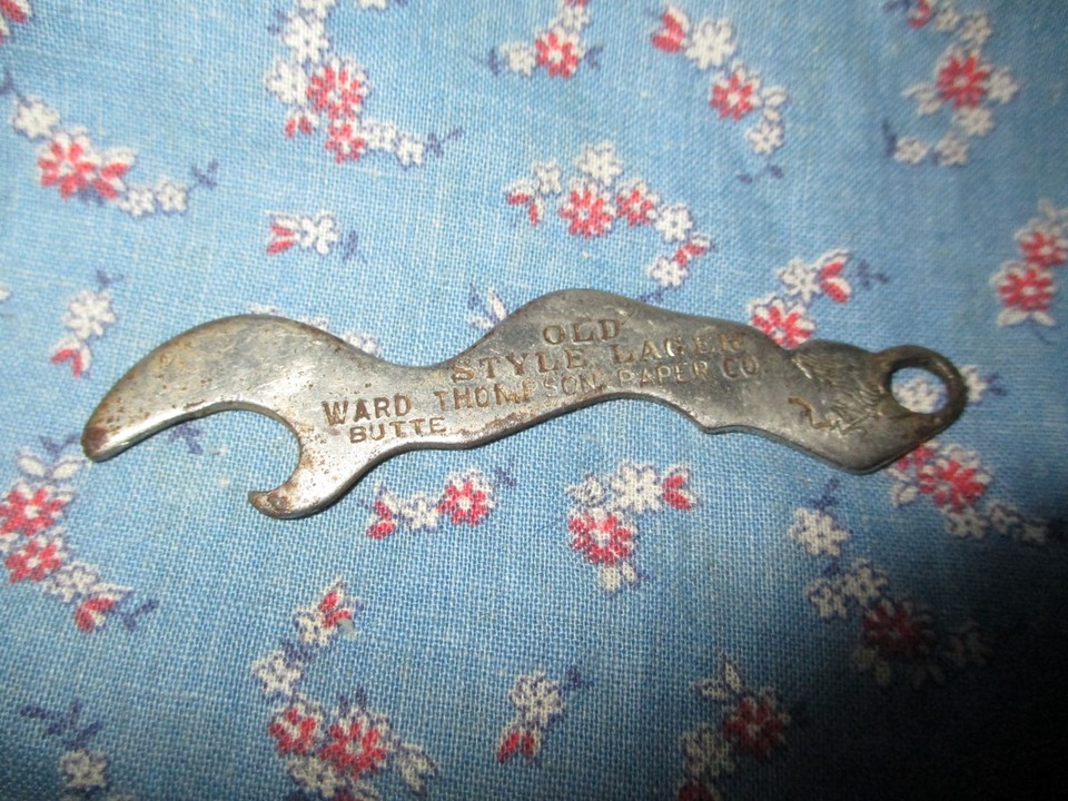 Vintage Old Style Lager Risque Opener Ward Thompson Paper Co. Butte | eBay