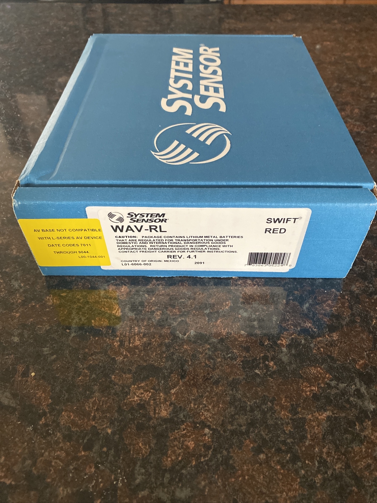 Swift Wireless AV Base, Red Wall Mount, System Sensor #WAV-RL NEW Free ...