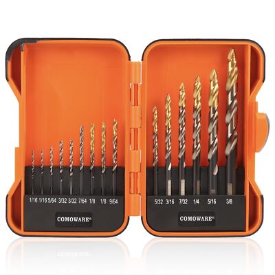 Stepped Point Cobalt Drill Bit Set 15Pcs Stepped Tip Drill Bits Heavy ...