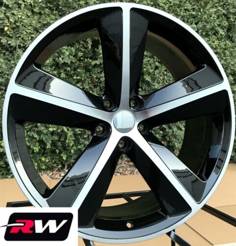 20" inch RW Wheels for Chrysler 300 Black Machined Rims Challenger SRT ...