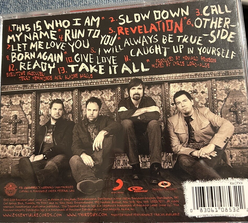 Third Day Revelation Christian Gospel Music Album Cd 4T21 83061085322 ...