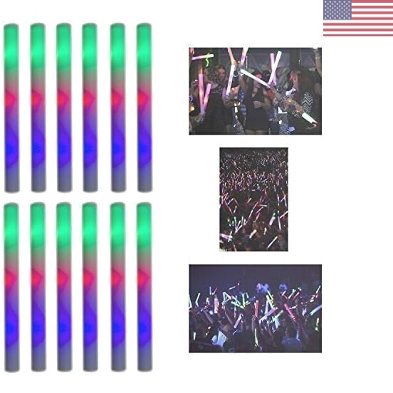 Colorful Flashing LED Strobe Stick - 3 Modes - Party, Concert, Event ...