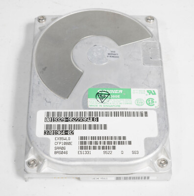 Vintage Sun Conner CFP1080E 1.05GB SCA 80 pin SCSI hard drive 95WLG | eBay