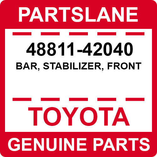 48811-42040 Toyota OEM Genuine BAR, STABILIZER, FRONT | eBay