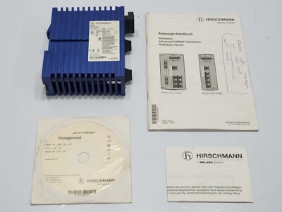 HIRSCHMANN RS20 INDUSTRIAL ETHERNET RAIL SWITCH RS20-0400M2M2SDABHH 04. ...