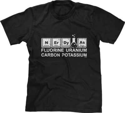 Nerdy As Fluorine Uranium Carbon Potassium Chemistry Joke Funny Humor ...
