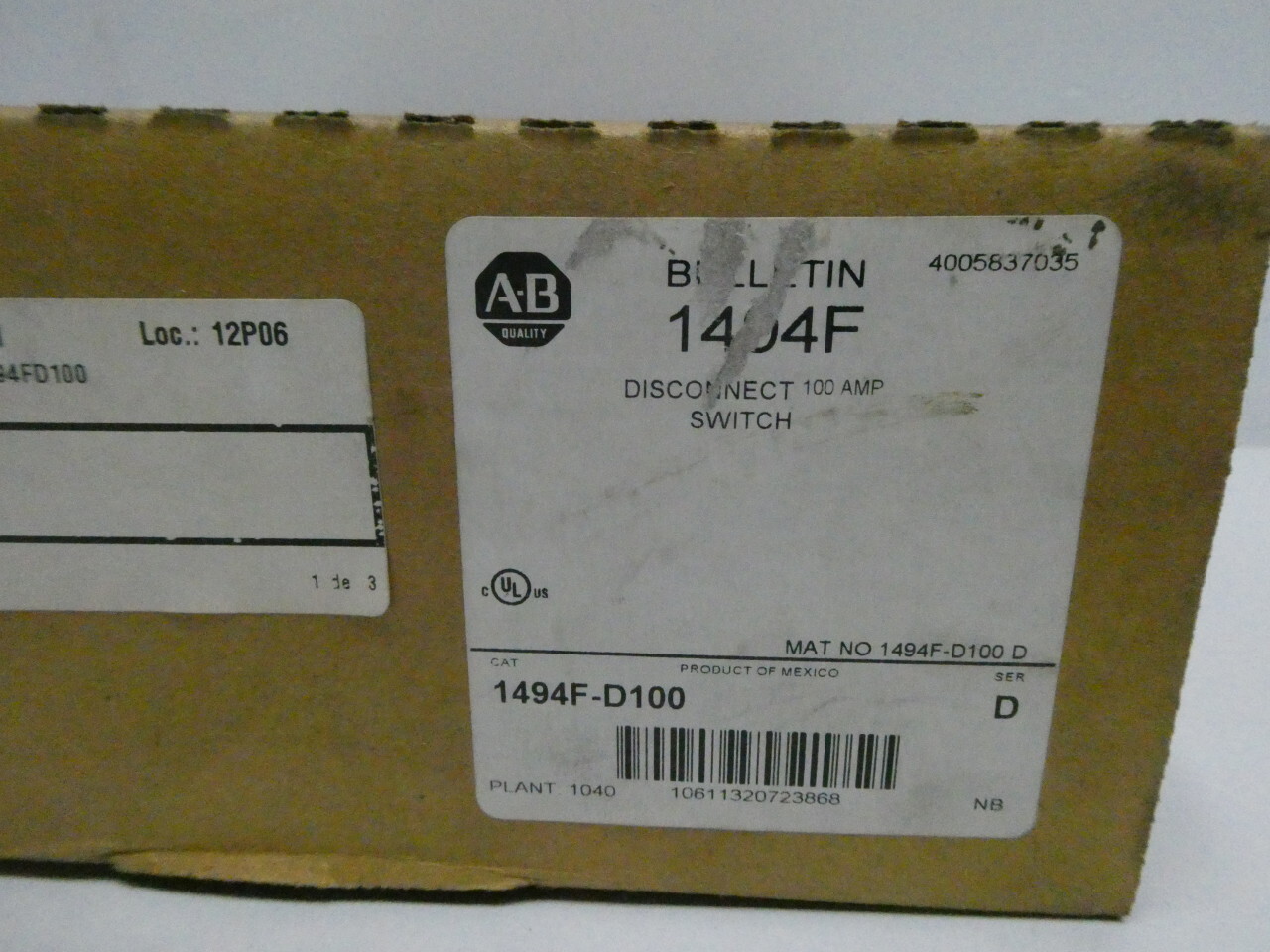 Allen+Bradley+1494F-D100+w%2FHandle+Fusible+100+Amp+MCC+Fused ...