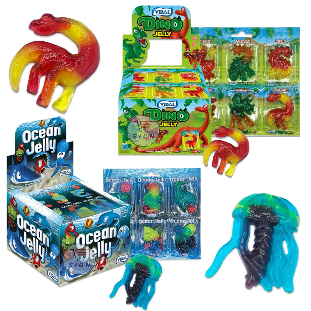 VIDAL DINO OCEAN GUMMY JELLY KIDS RETRO NOVELTY SWEETS BRAND NEW | eBay UK