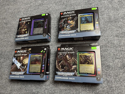Magic the Gathering MTG Warhammer 40k Commander Deck Set of 4 Factory ...