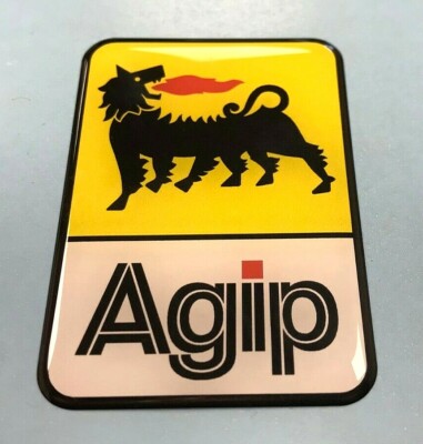 Agip sticker/decal 66mm x 46mm - HIGH GLOSS DOMED GEL FINISH | eBay