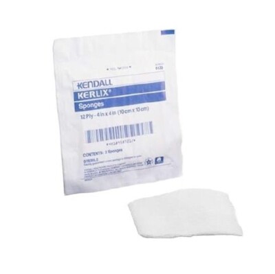 Fluff Dressing Kerlix Gauze Fluff 12-Ply 4x4 Inch Square Sterile- 5 ...