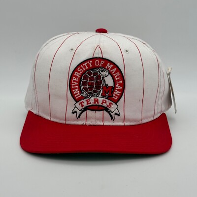 University Maryland Terrapins Terps Starter Vtg Striped Snapback Sports ...