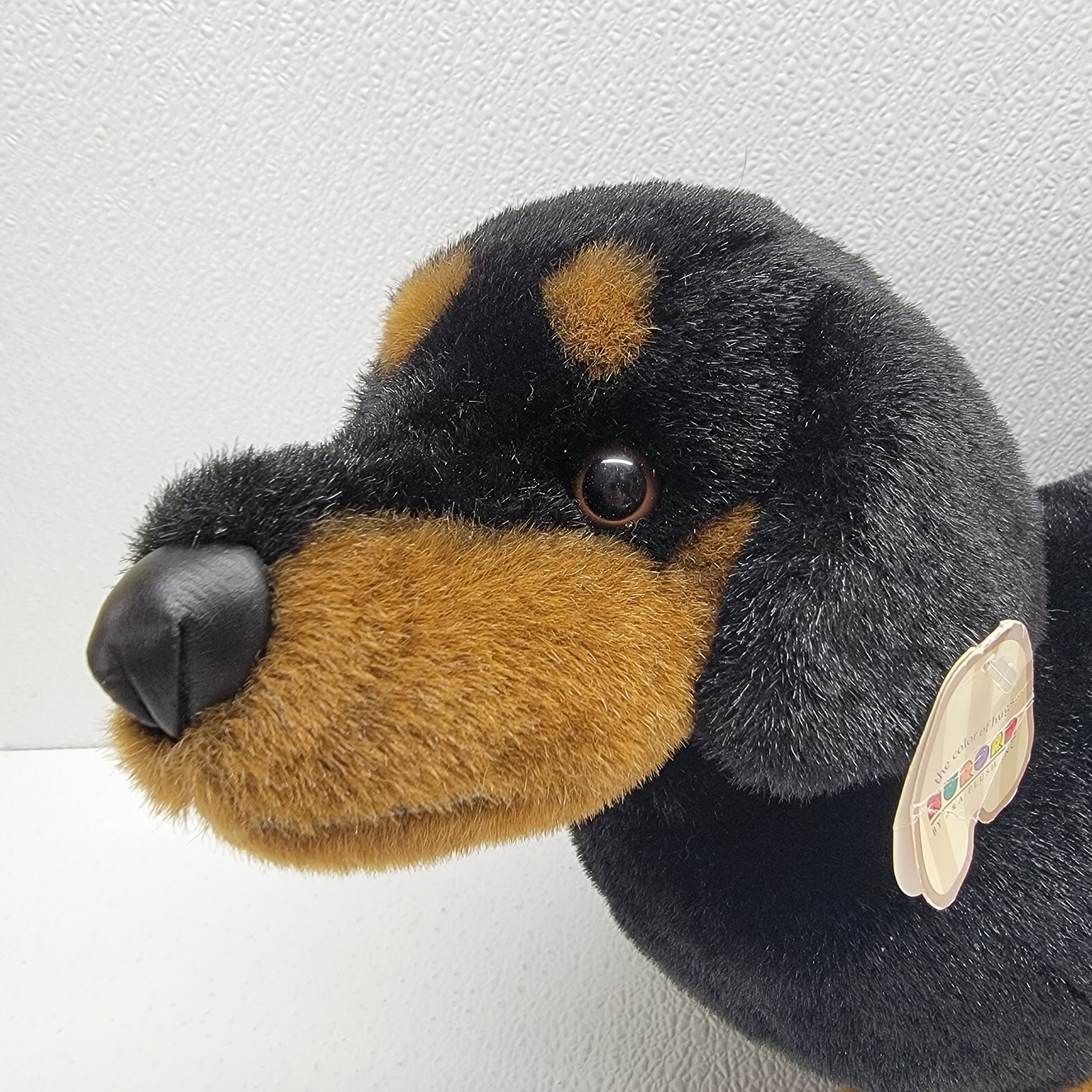 Aurora Plush Dachshund Weiner Dog Black Brown Realistic Large Stuffed ...